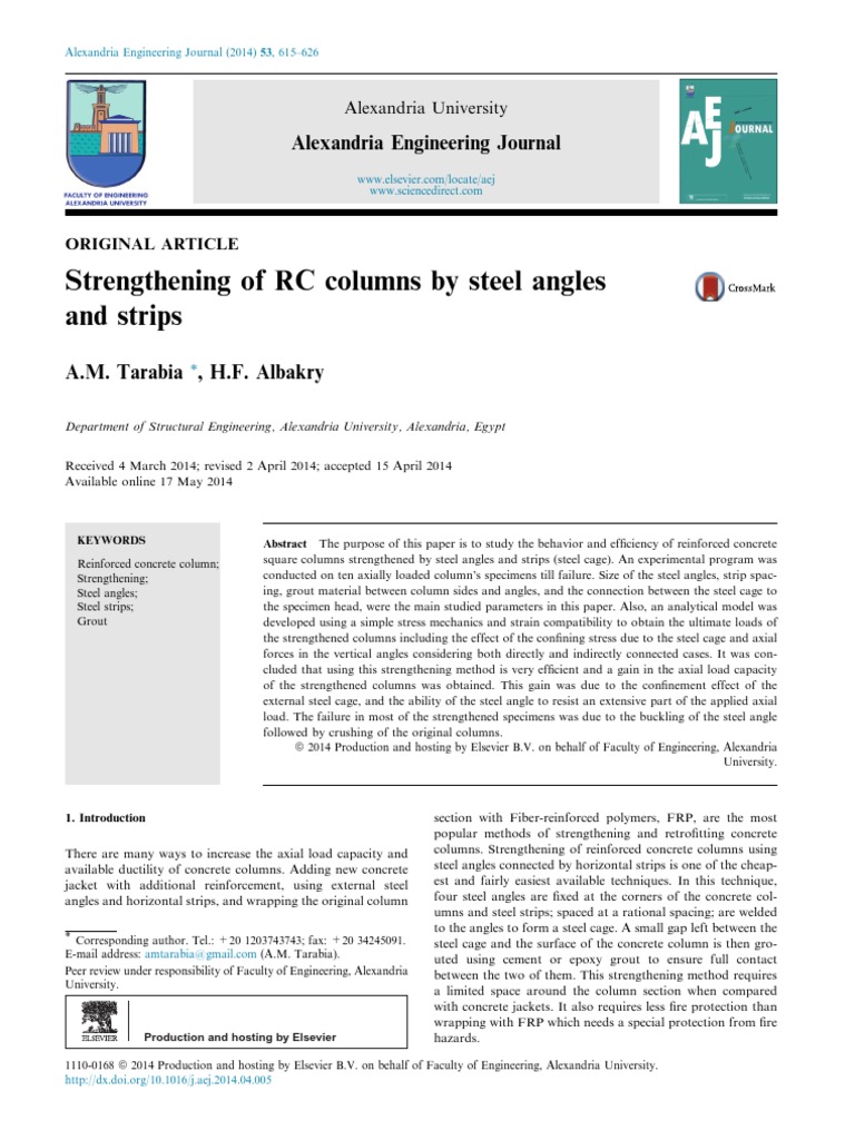 Strengthening of RC Columns by Steel Angles and Strips | PDF | Buckling ...