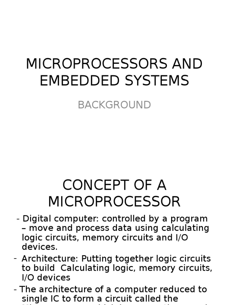 Microprocessors and Embedded Systems | Download Free PDF | Read Only Memory | Microprocessor