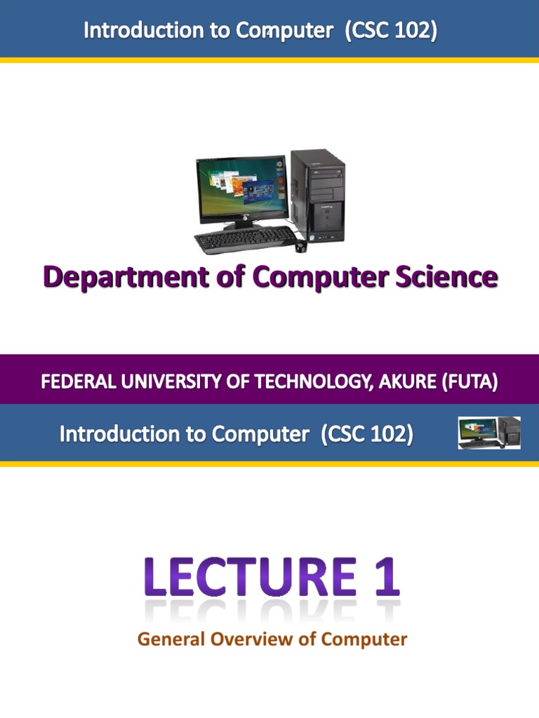 Csc 102 Lecture Slides 1 Computer Science Pdf Computer Program Programming 9235