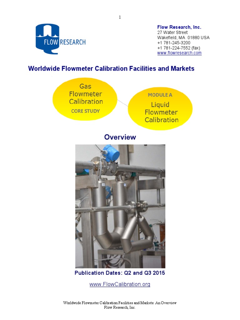 Worldwide Flowmeter Calibration Facilities and Markets-Overview PDF ...