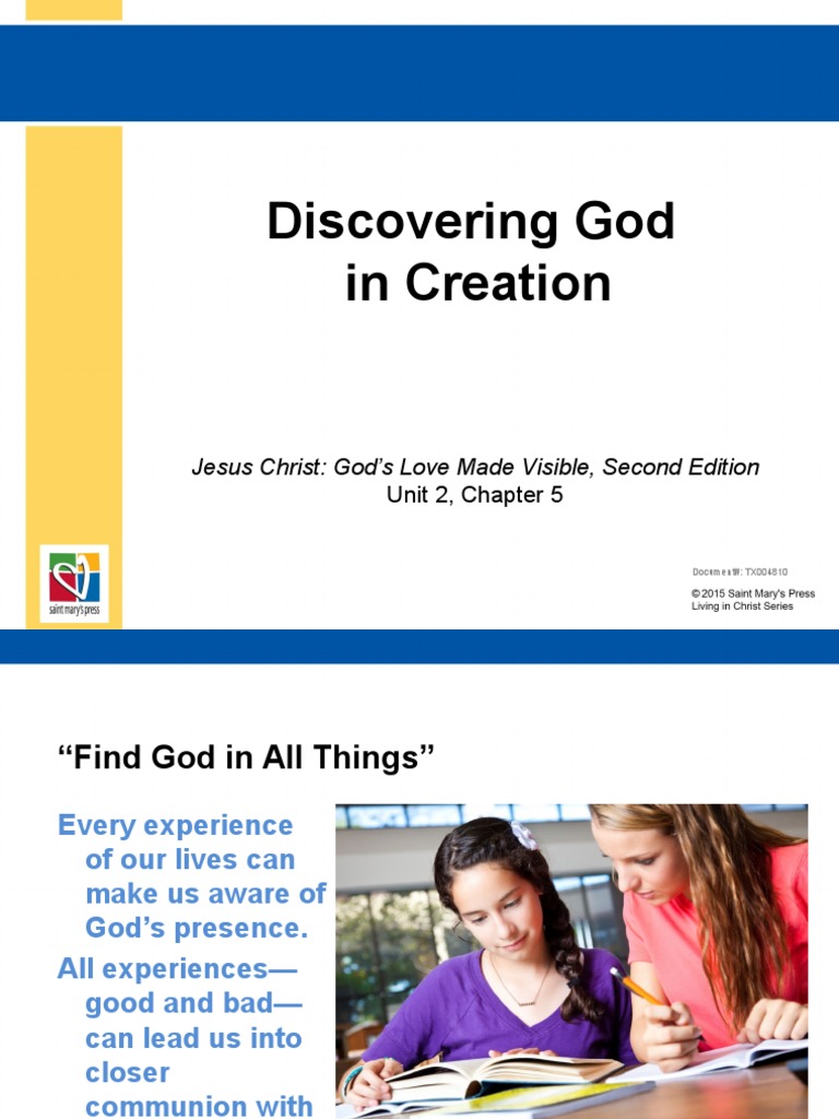 Discovering God in Creation: Jesus Christ: God's Love Made Visible ...