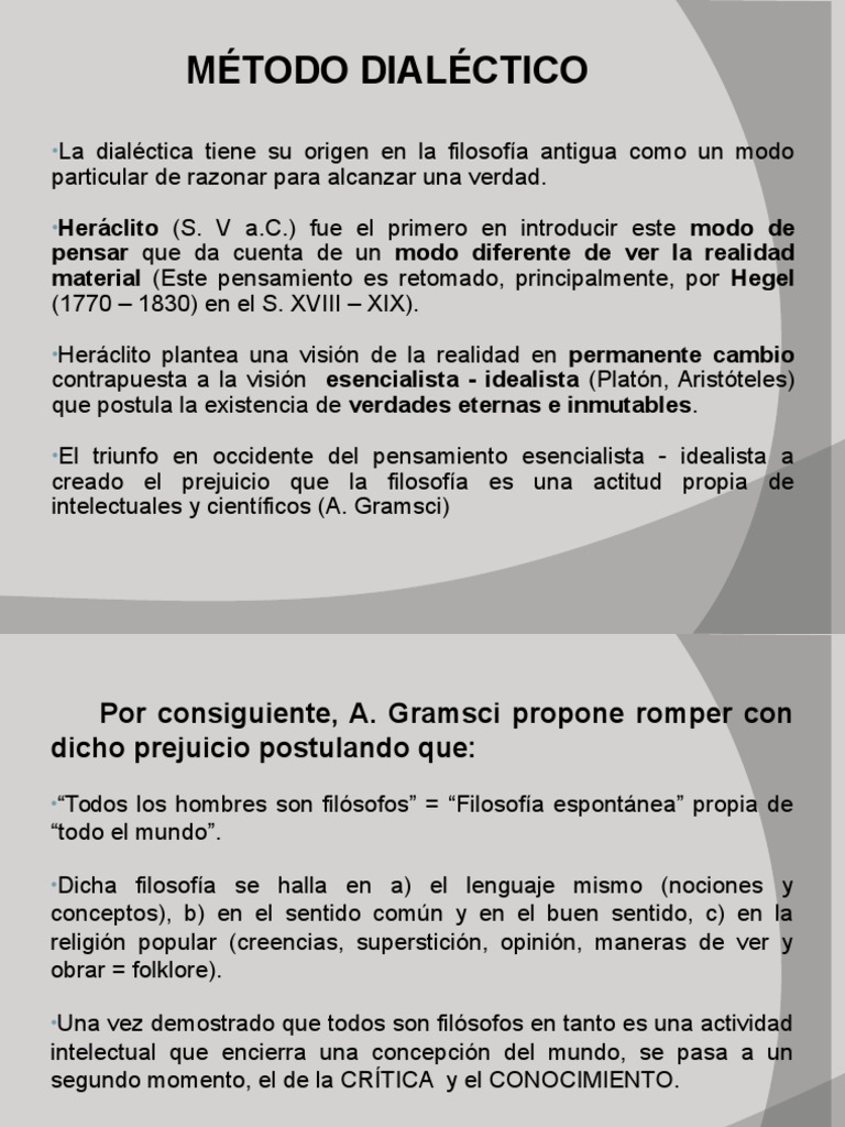 MÉTODO DIALÉCTICO prof. Rigazzio.ppt - copia.pptx | Dialéctico ...