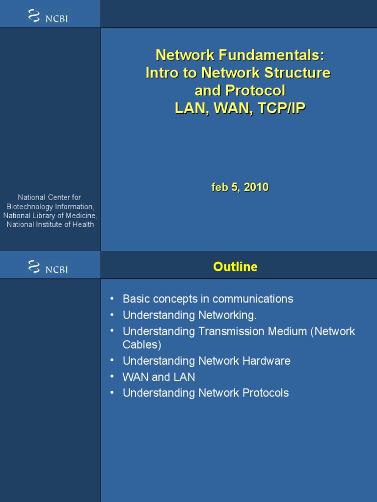 Network Fundamentals: Intro To Network Structure and Protocol Lan, Wan, Tcp/Ip | PDF | Internet ...