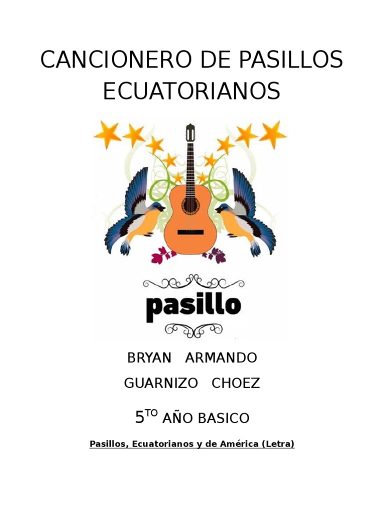 Cancionero de Pasillos Ecuatorianos | Alma gemela | Amor