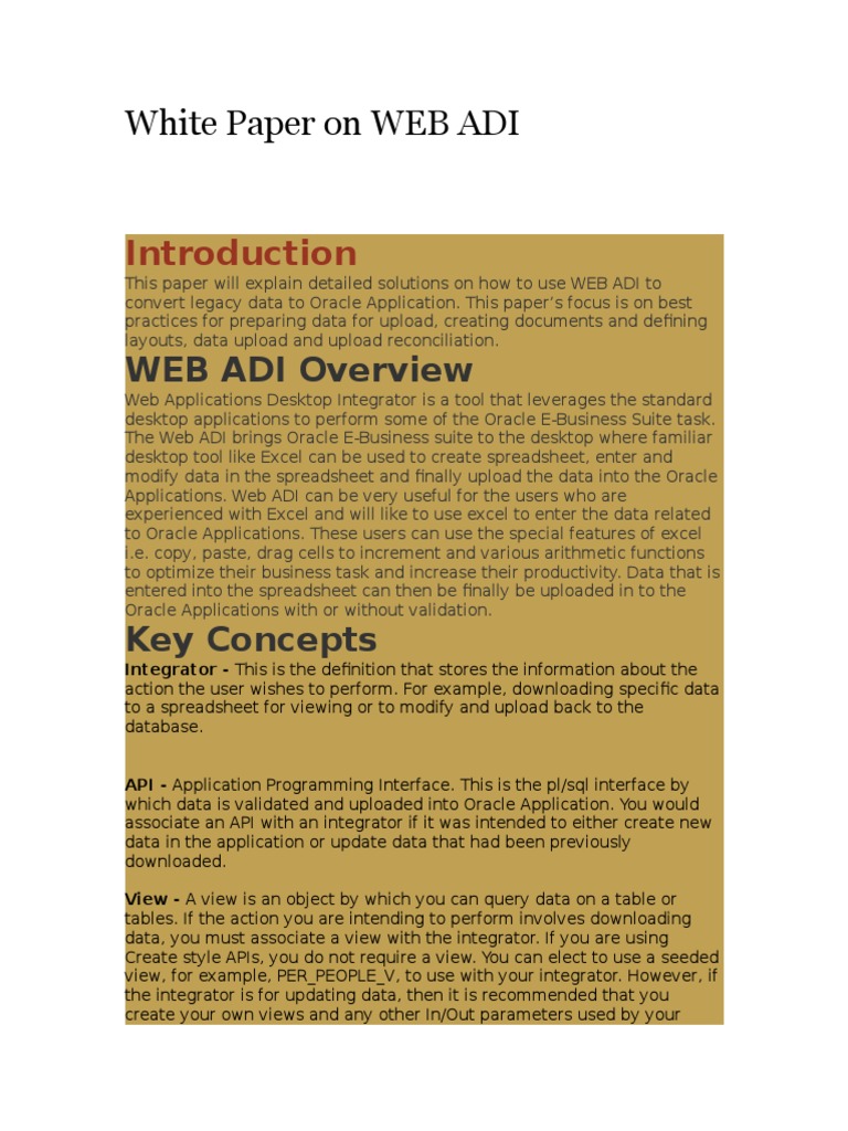 Web Adi | PDF | Microsoft Excel | Application Programming Interface