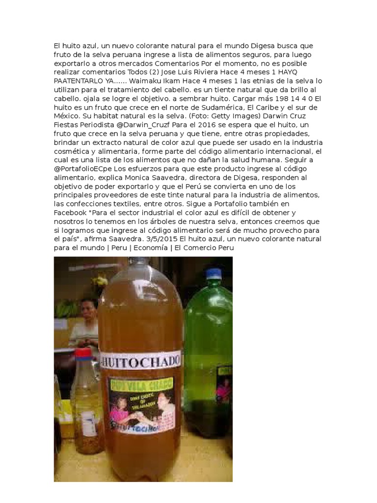 El Huito Azul - Docx DIGESA 0305015 | PDF | Perú | Selva