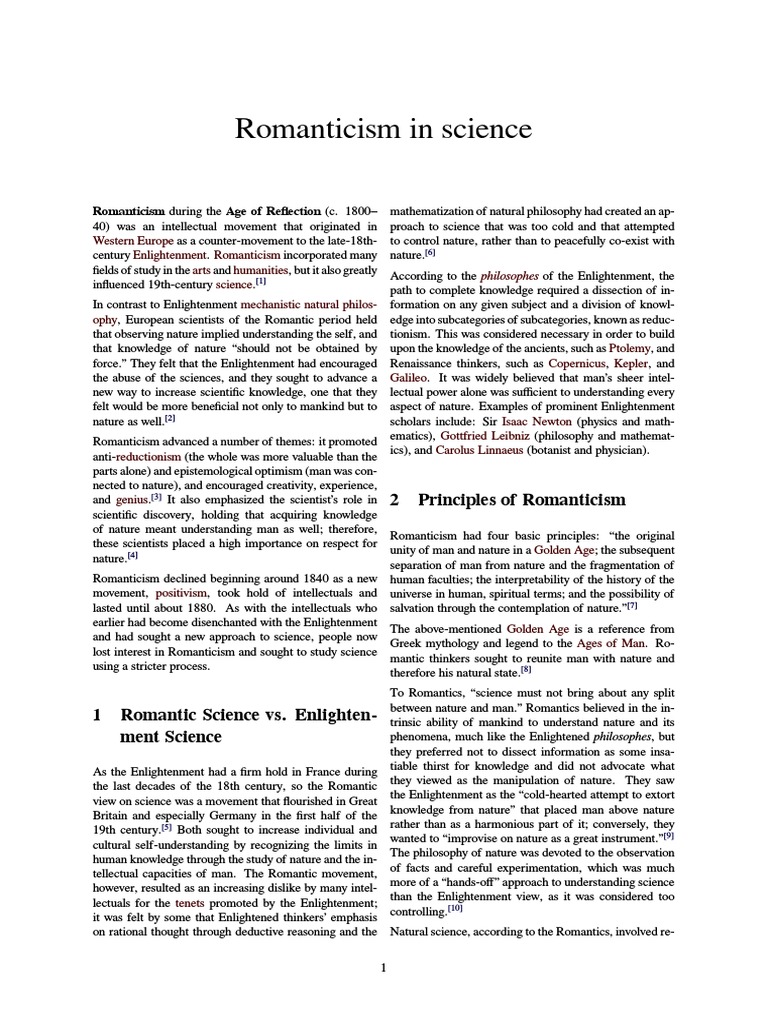 Romanticism in Science | PDF | Justification | Science