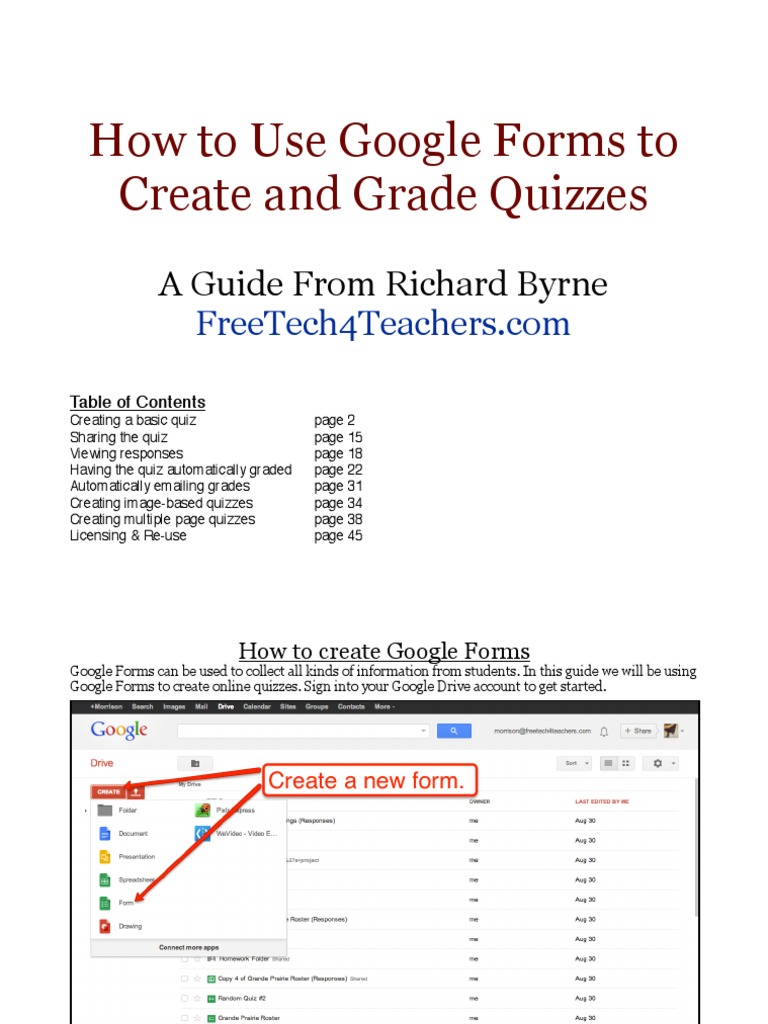 A Short Guide To Google Forms For Teachers | PDF | Career & Growth ...