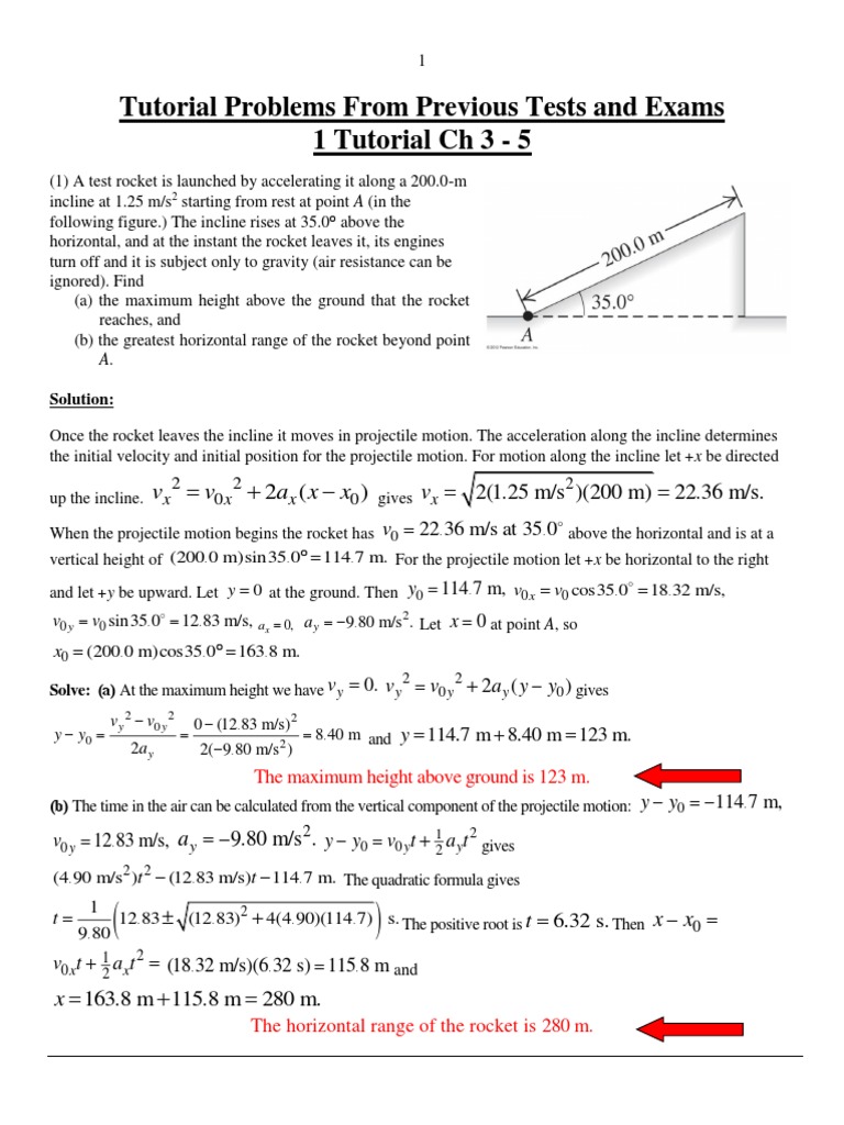Physics Tutorial Problems and Solutions | PDF | Classical Mechanics ...