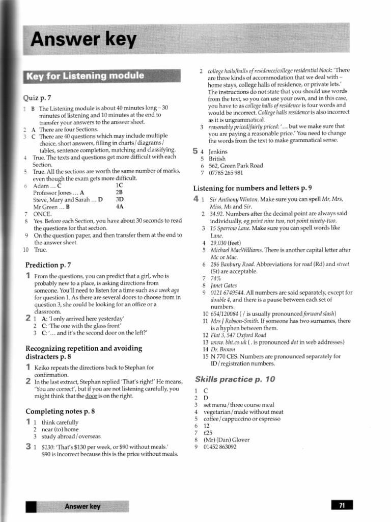 Answer Key | PDF