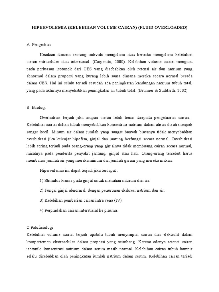 Hipervolemia (Fluid Overloaded) | PDF