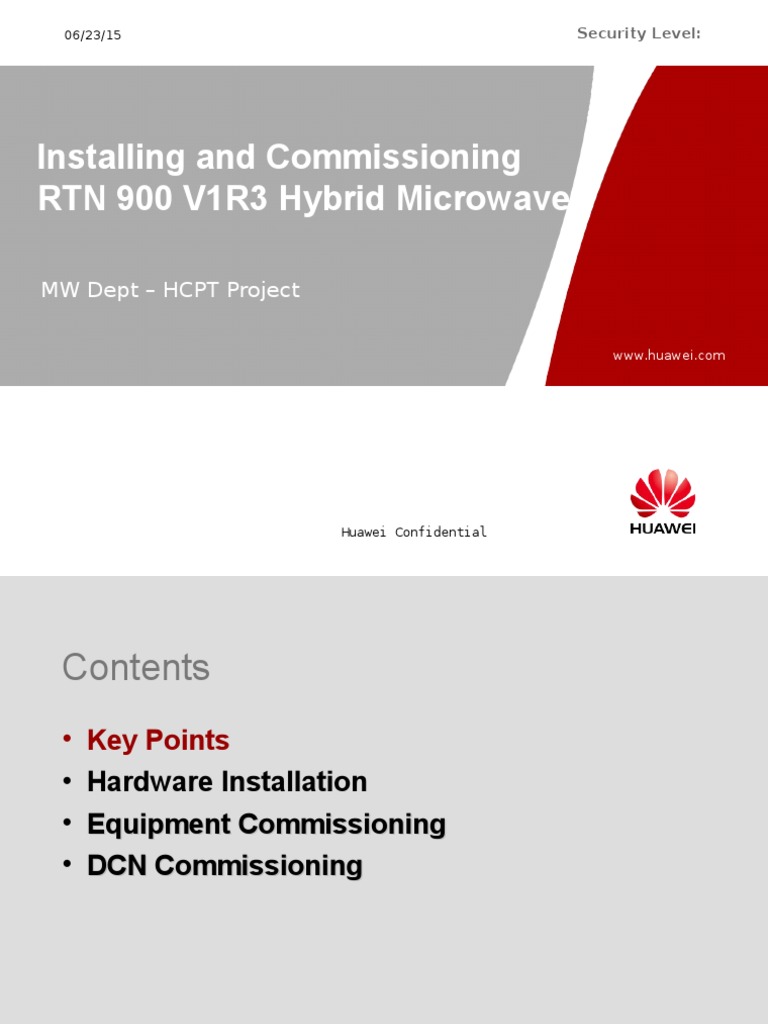 Installation and Commissioning The RTN 900 Hybrid Microwave | PDF | Wireless | Electronics