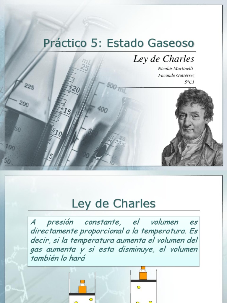 Experimento: Ley de Charles | PDF | Gases | Temperatura