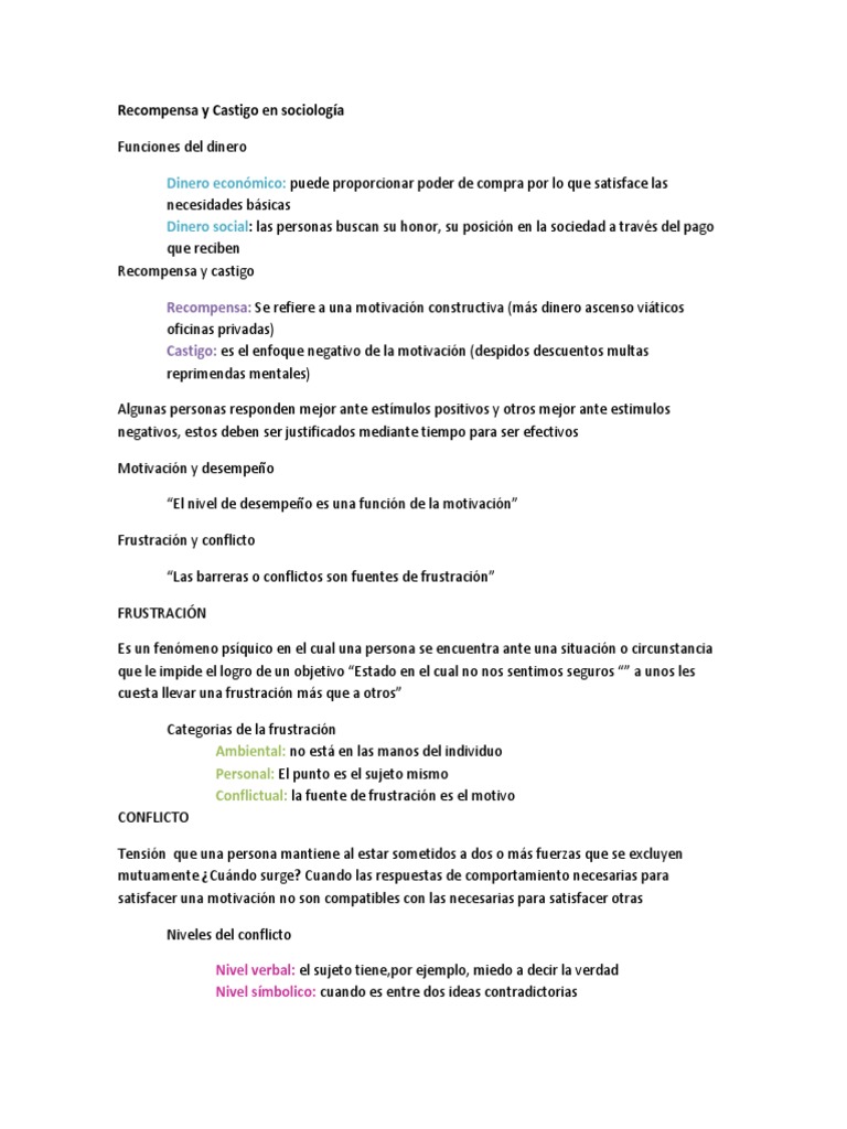 Castigo y Recompensa en Sociología | PDF | Carné de identidad ...