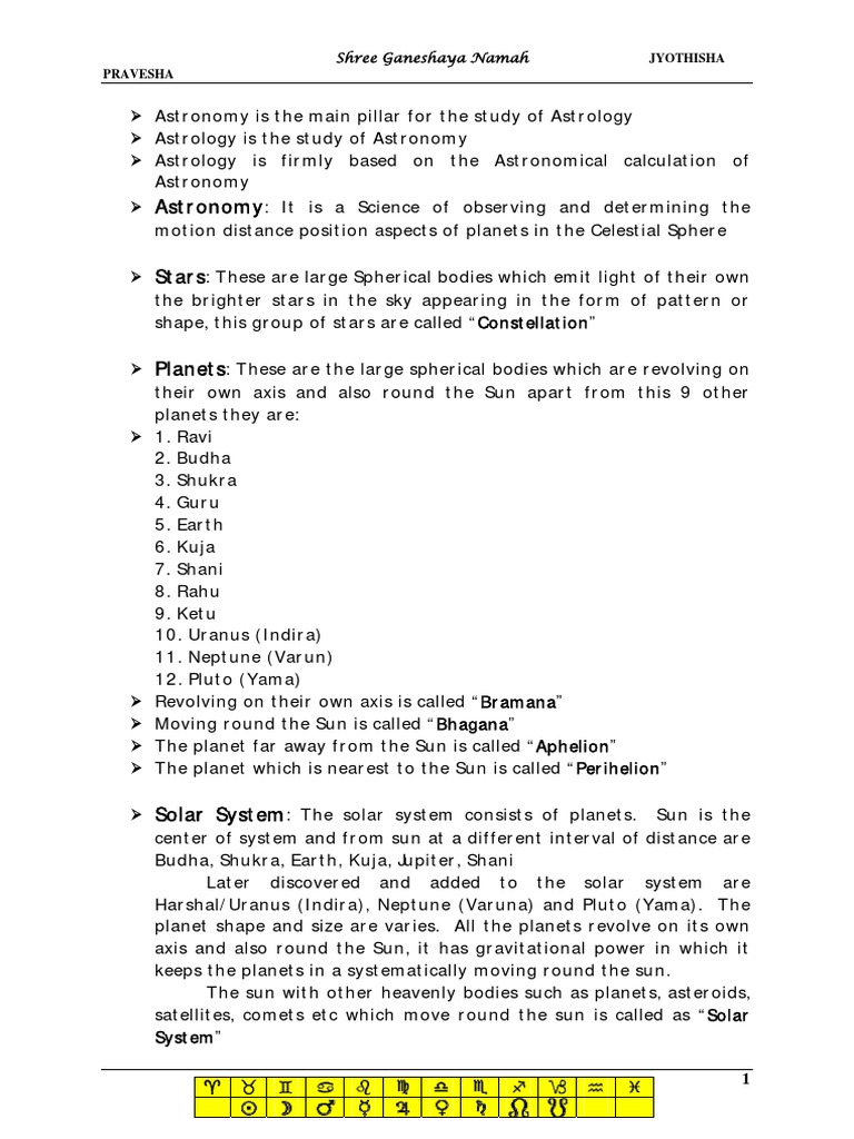 1st Year Astrology Notes | Download Free PDF | Longitude | Astrology