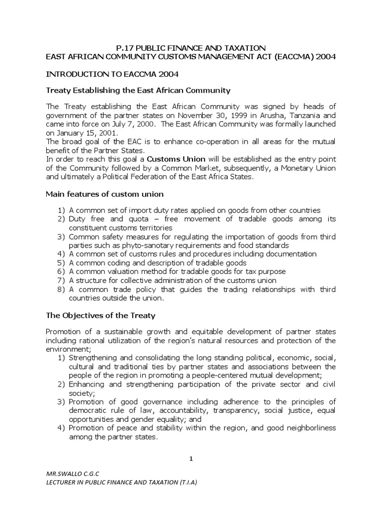 Eacc Management Act 2004 | PDF | Customs | Taxes