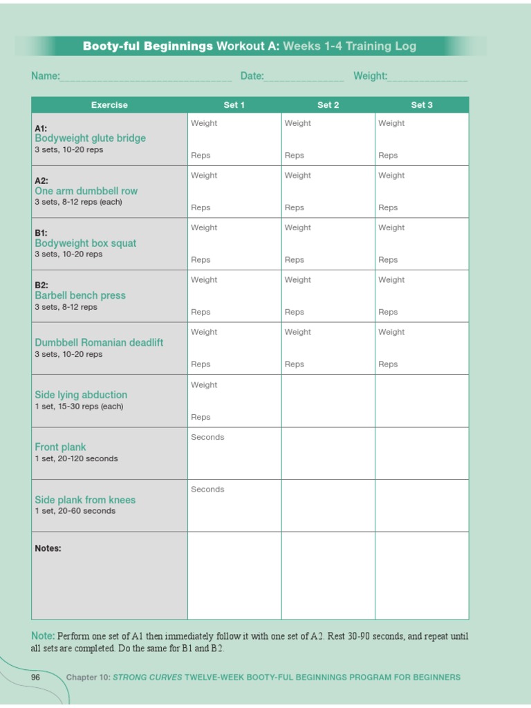 Strong Curves Workout Templates | PDF | Kettlebell | Physical Exercise