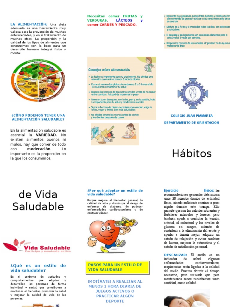 Triptico Vida Saludable