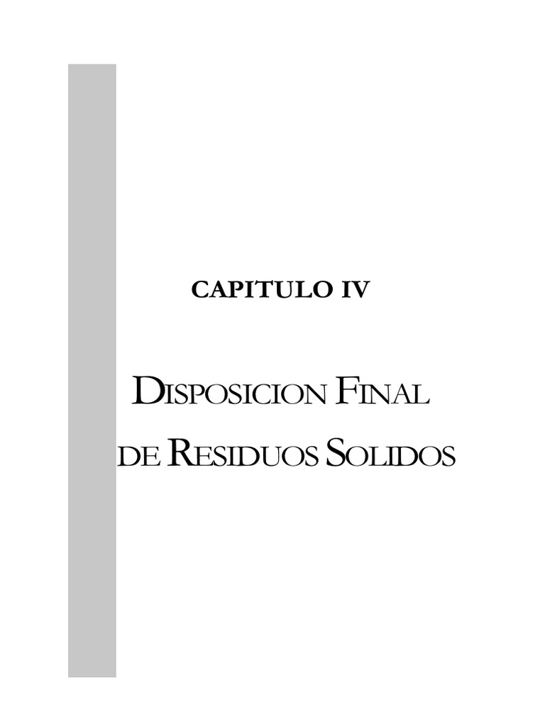 Disposicion Final de Residuos Solidos | PDF | Vertedero | Residuos