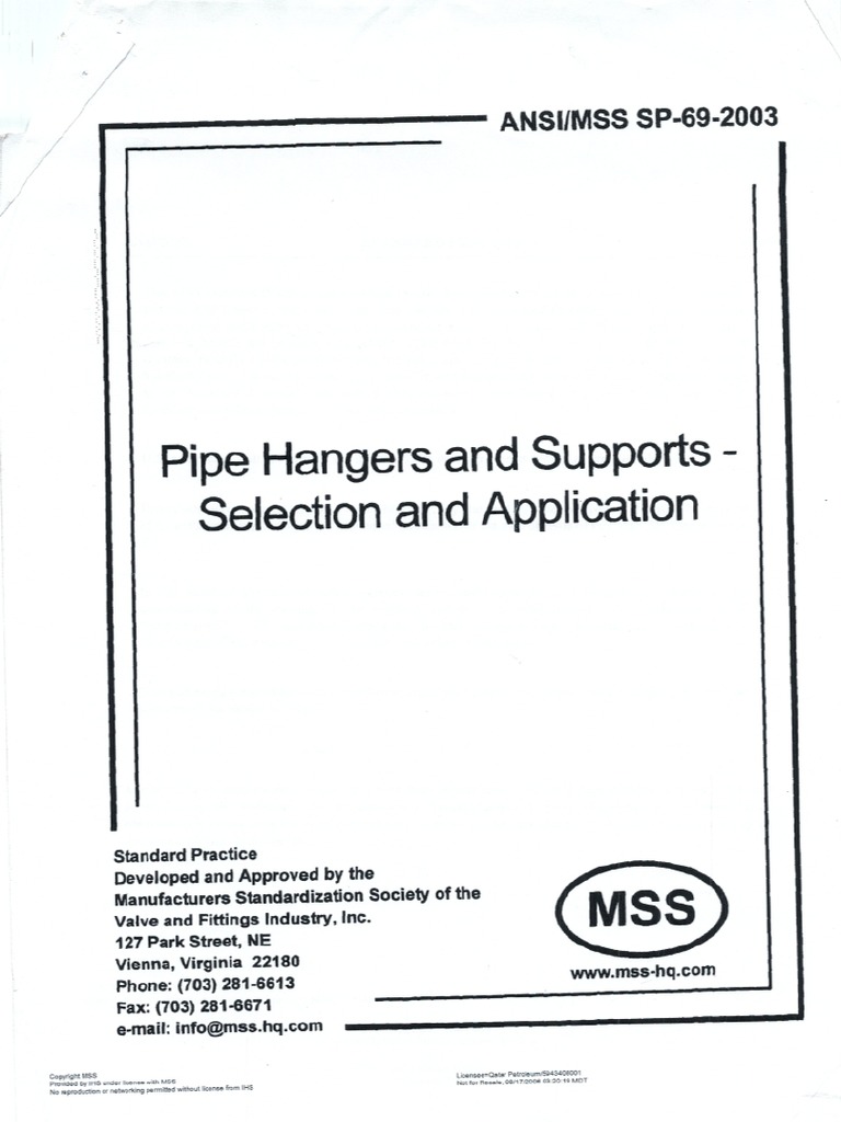 Mss Standards - Pipe Hangers | PDF