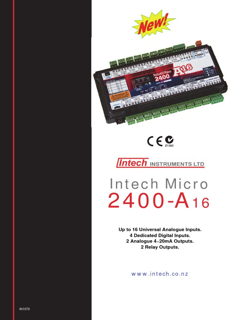 Intech Micro 2400 A16 Sales Brochure | PDF | Relay | Computer Hardware