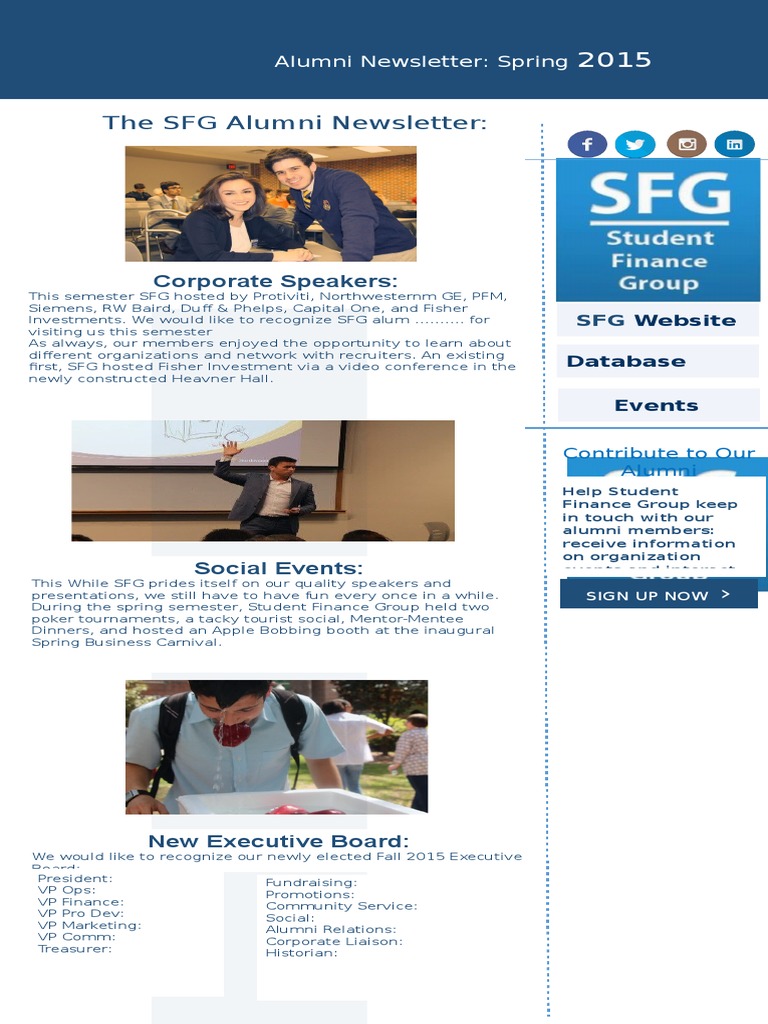 Alumni Newsletter Template | PDF