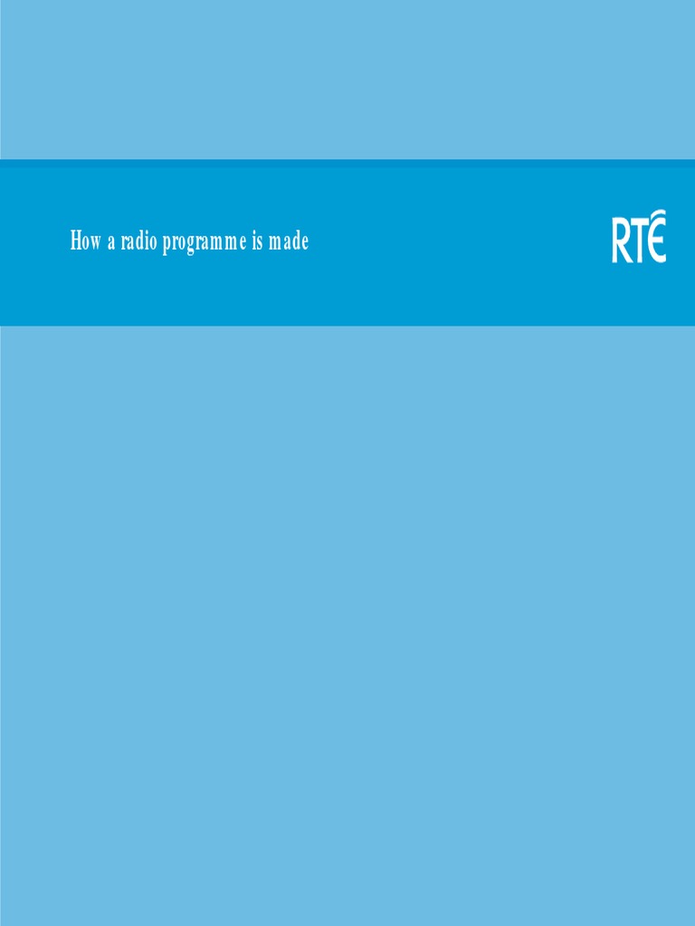 How A Radio Programme Is Made | PDF | Radio | Audio Engineer