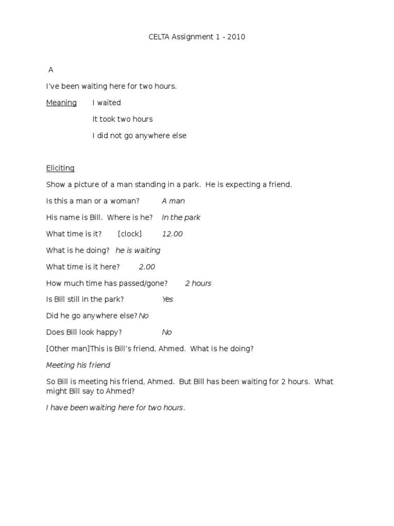 CELTA Assignment 1 | PDF | English Language | Languages