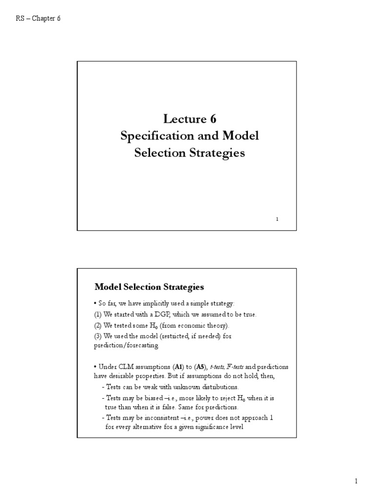 Model Selection Strategies | PDF | Akaike Information Criterion ...