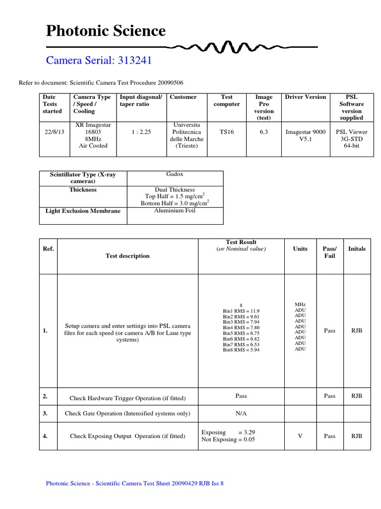 Camera Quality Test Report 313241 | PDF | Image Resolution | Camera