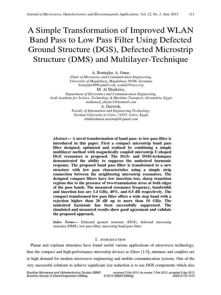 DMS DGS Filter | PDF | Electronic Filter | Low Pass Filter