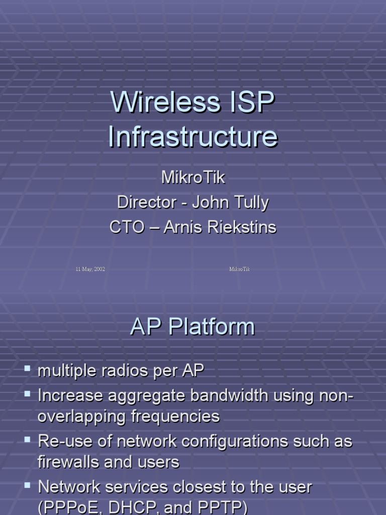 Wireless Isp Infrastructure | PDF | Computer Network | Router (Computing)