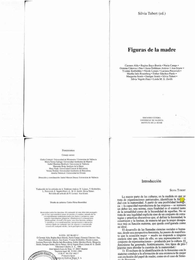 Silvia Tubert (Ed) - Figuras de La Madre | PDF