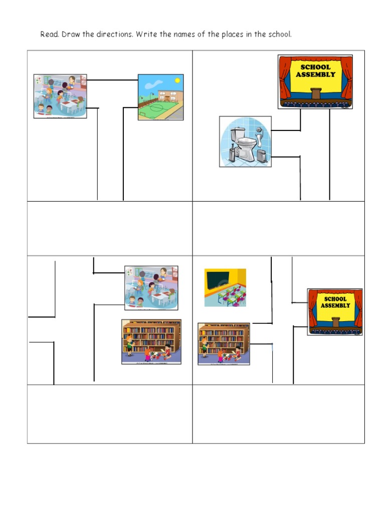 School Map Activity for Kids | PDF | Language Arts & Discipline