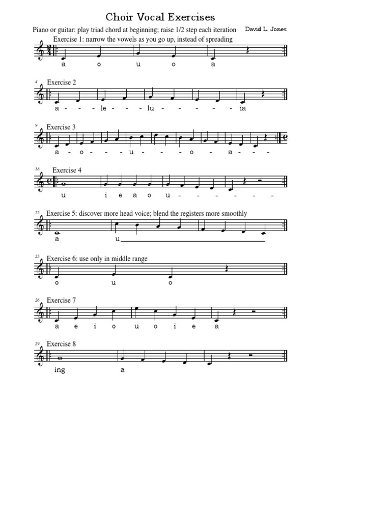 Choir Vocal Exercises | PDF