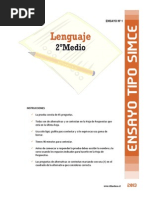 Ensayo Simce II Medio Lenguaje 2 | PDF | Espartaco | Carne