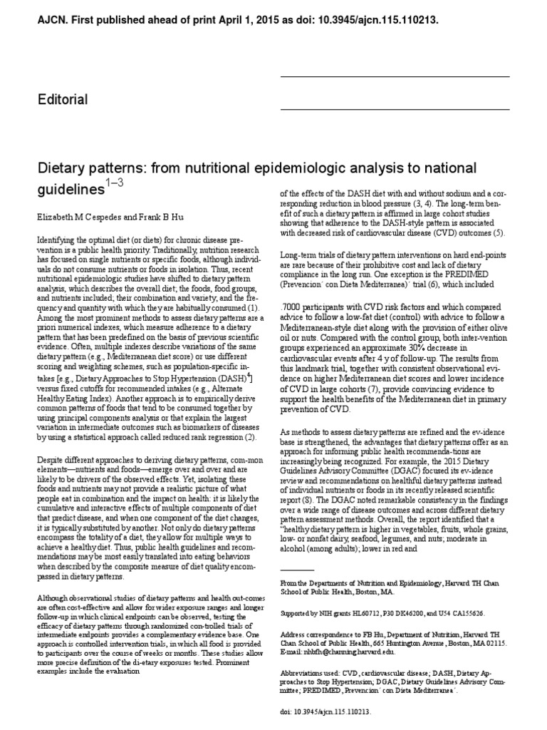 Am J Clin Nutr 2015 Cespedes Ajcn. | PDF | Cardiovascular Diseases ...