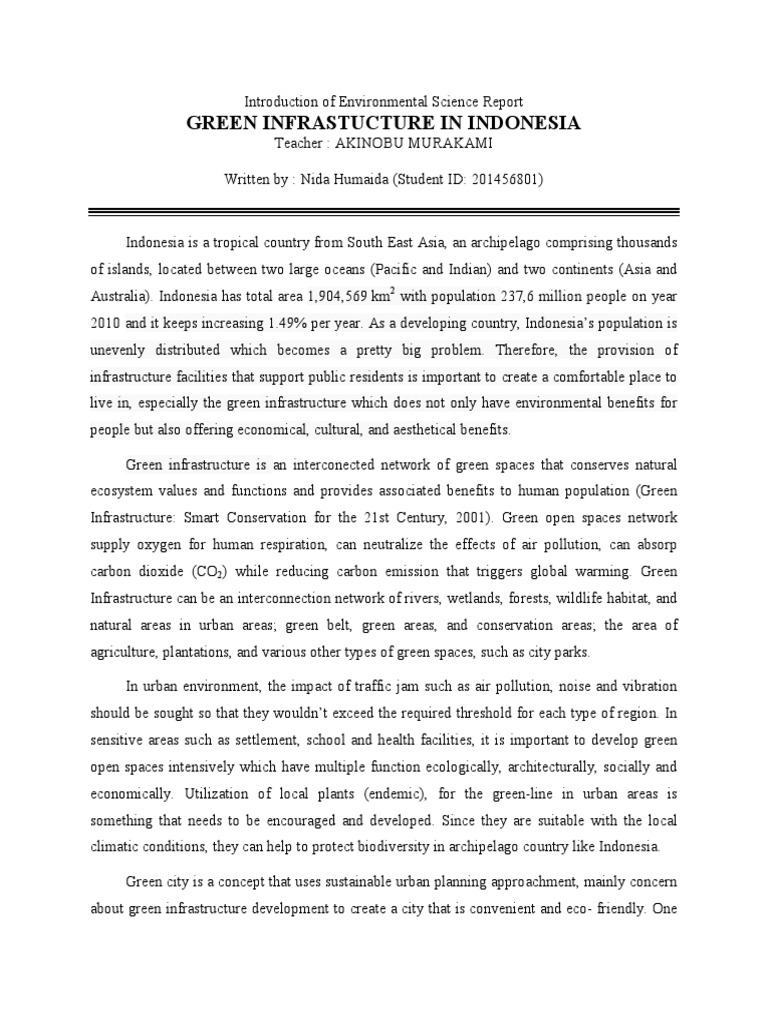 Green Infrastructure in Indonesia | PDF | Green Infrastructure ...