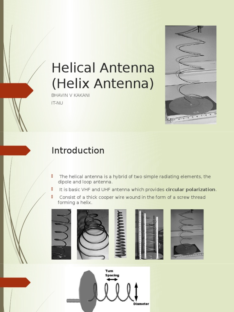 Helical Antenna Overview and Design Insights | PDF | Antenna (Radio ...
