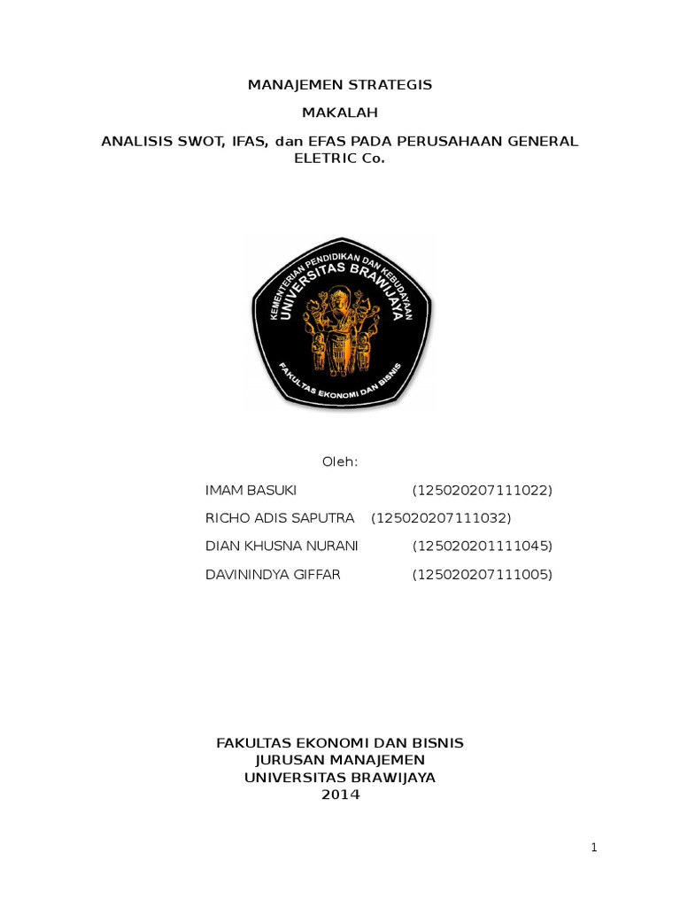 Analisis SWOT General Electric | PDF