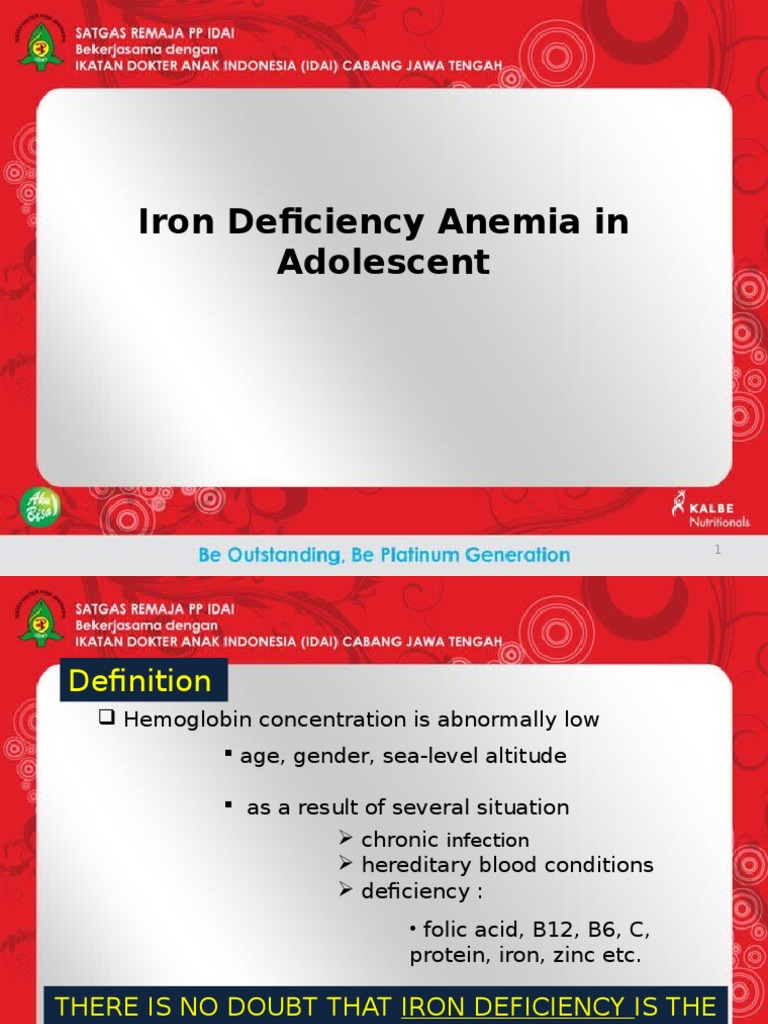 Iron Deficiency Anemia in Adolescent | Download Free PDF | Anemia | Iron