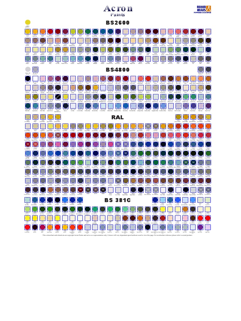 BS 4800 RAL Colour Chart | PDF | Yellow | Green