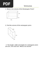 GCSE Volume of Prisms Exam Questions | PDF | Volume | Geometry