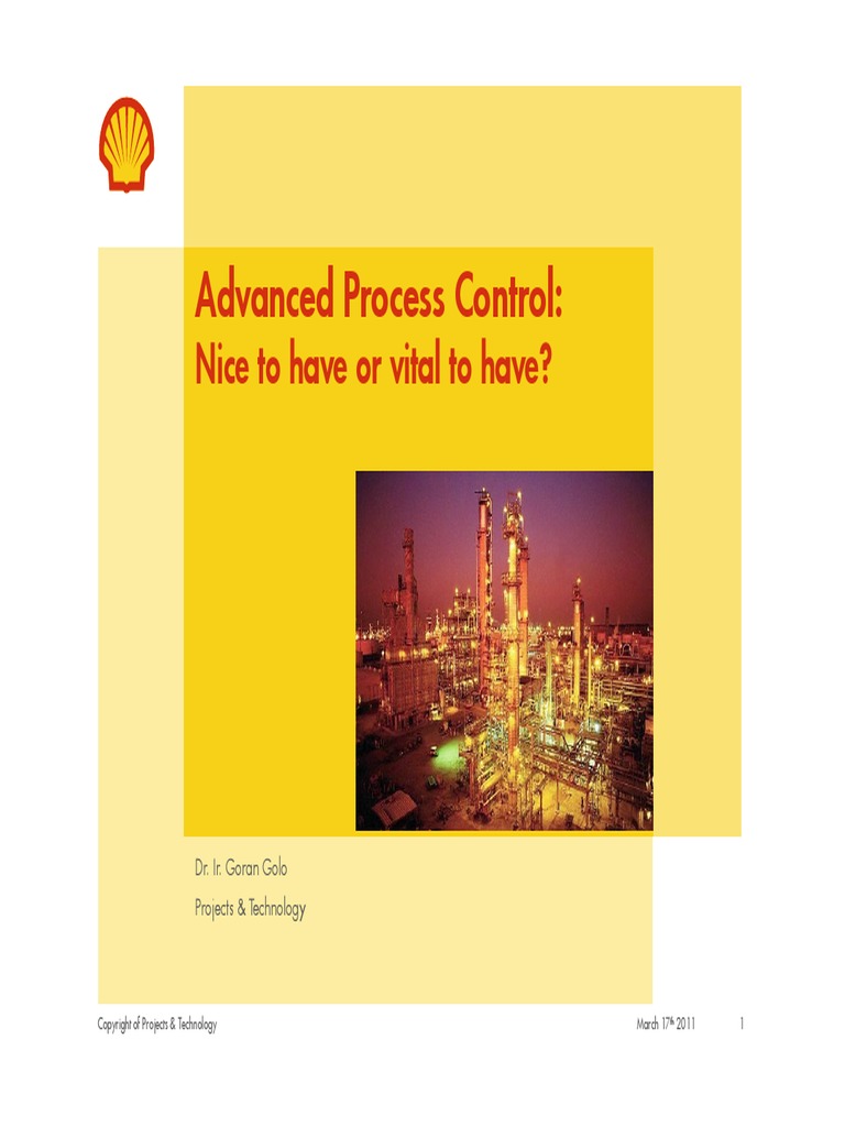 Advance Process Control Shell | Download Free PDF | Reliability ...