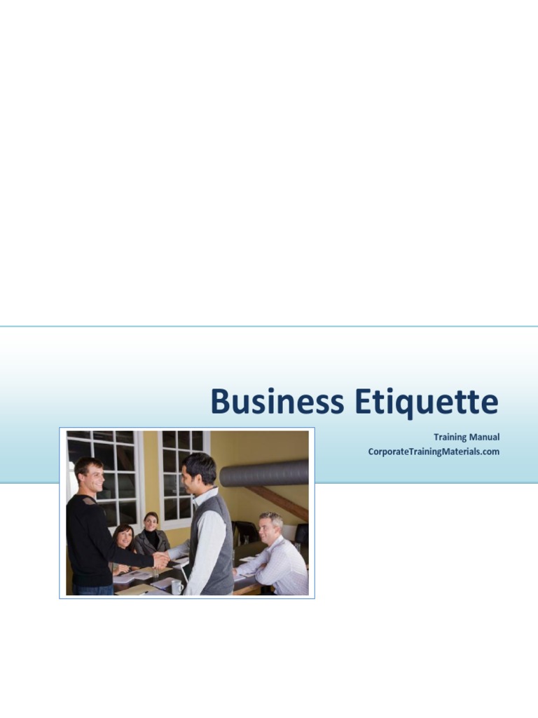 Business Etiquette | PDF | Etiquette | Communication