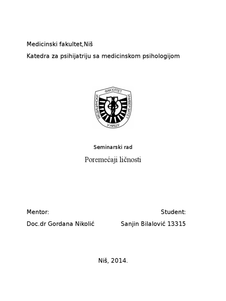 Poremecaji Licnosti | PDF