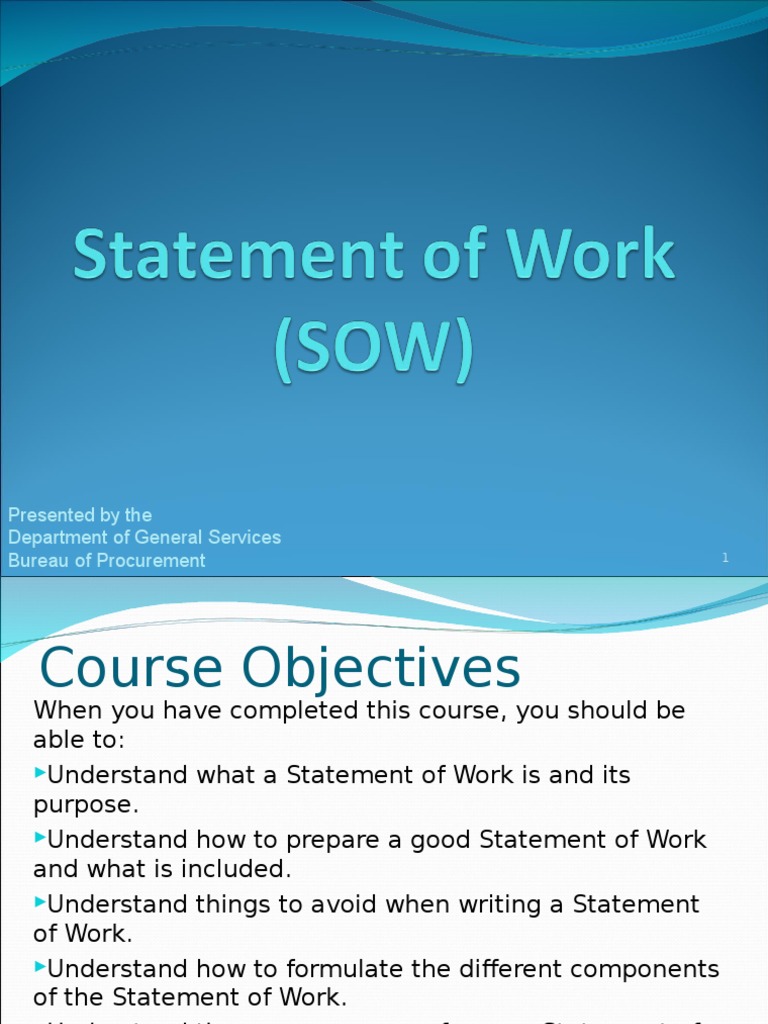 Writing Effective Statements of Work | PDF | Business