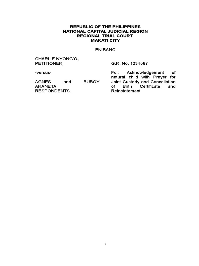 Sample Petition | PDF