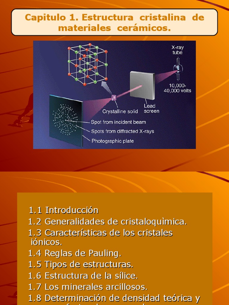 Cap 1 Estructura Cristalina | Enlace químico | Ingeniería Cerámica