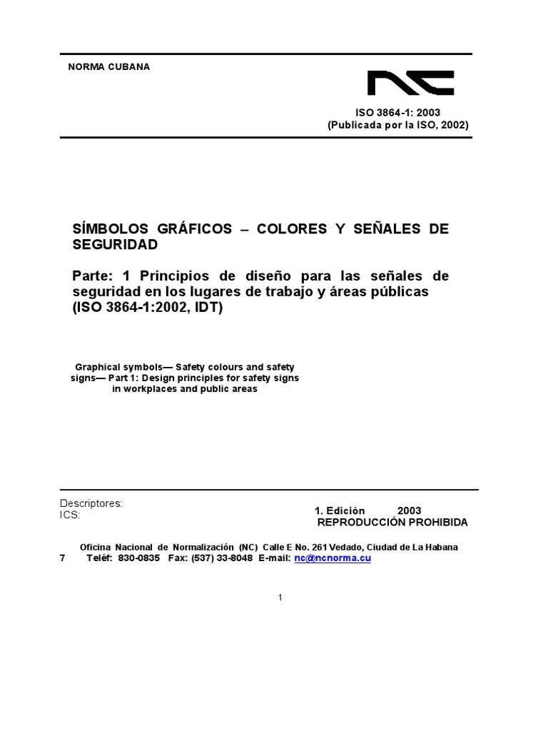 NC Iso 3864-1texto PDF | PDF | Rojo | Color